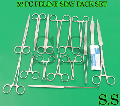 52 PC FELINE SPAY PACK VETERINARY SURGICAL INSTRUMENTS DS-1094 | eBay UK