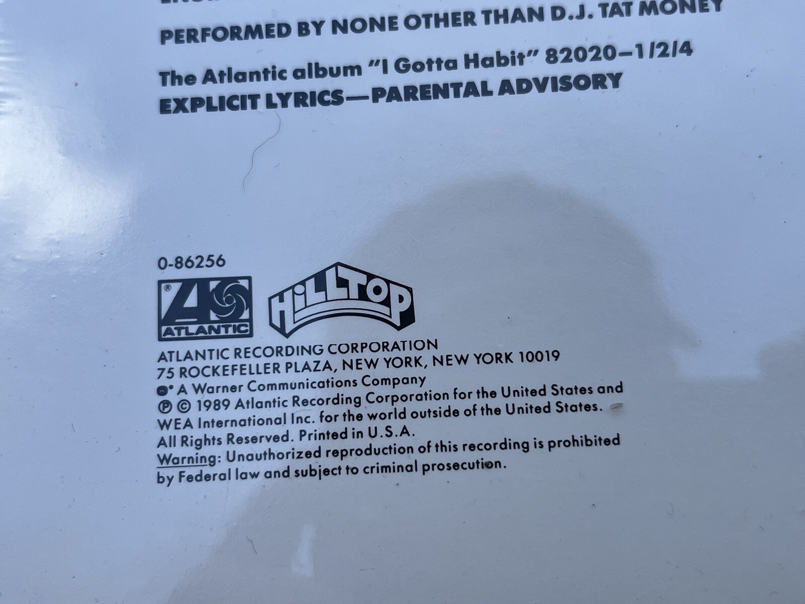 NEW SEALED COOL C - I gotta habit 12” Vinyl Record 1989 Atlantic ...
