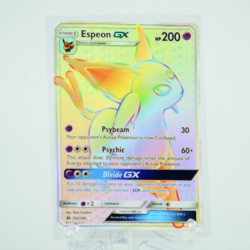 Espeon GX 152/149 Sun & Moon Base Secret Rainbow Rare Pokemon Card | eBay