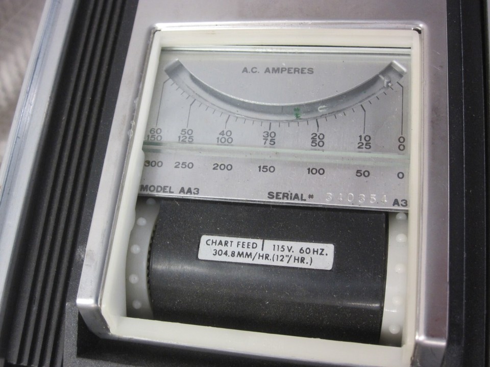 Vintage Amprobe AA3 Ammeter AC Recorder with 3 Clamps, Power Cord and ...