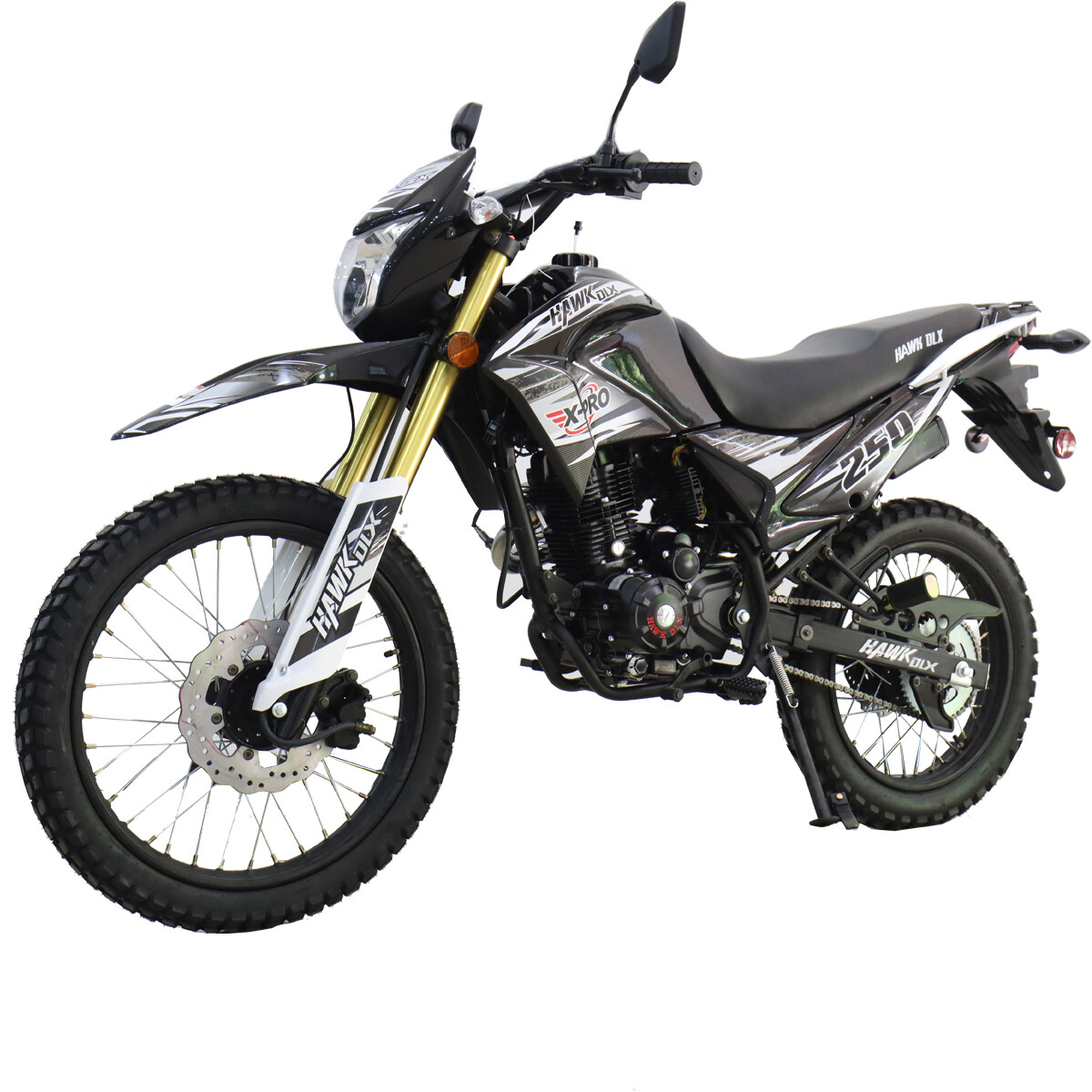 X-PRO Hawk DLX 250 EFI Motorcycle Gas Powered Enduro Dirt Bike Sport ...