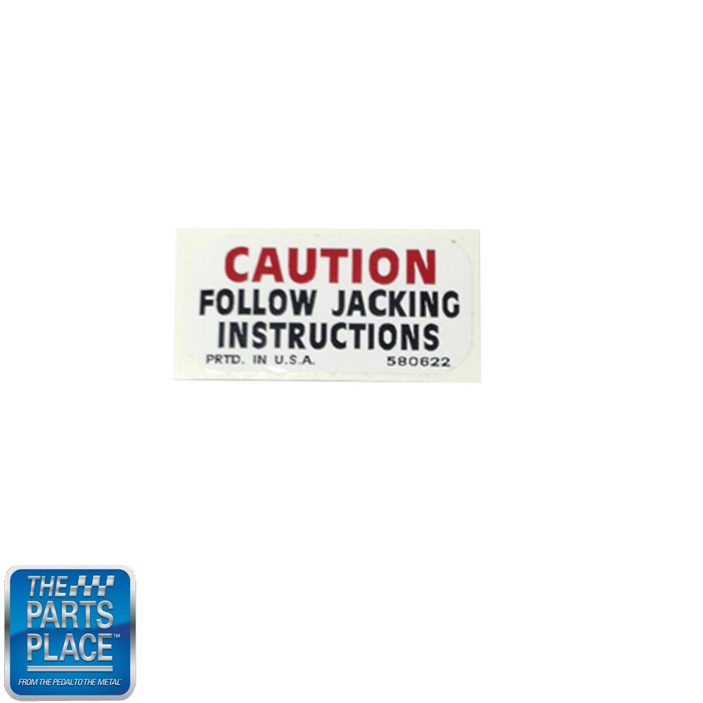 1965-75 Cutlass 442 Jack Base Caution Decal D00363 | eBay