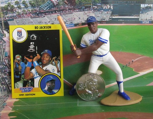 BO JACKSON 1991 Starting Lineup Loose Baseball Figure, Card & Coin KC ...