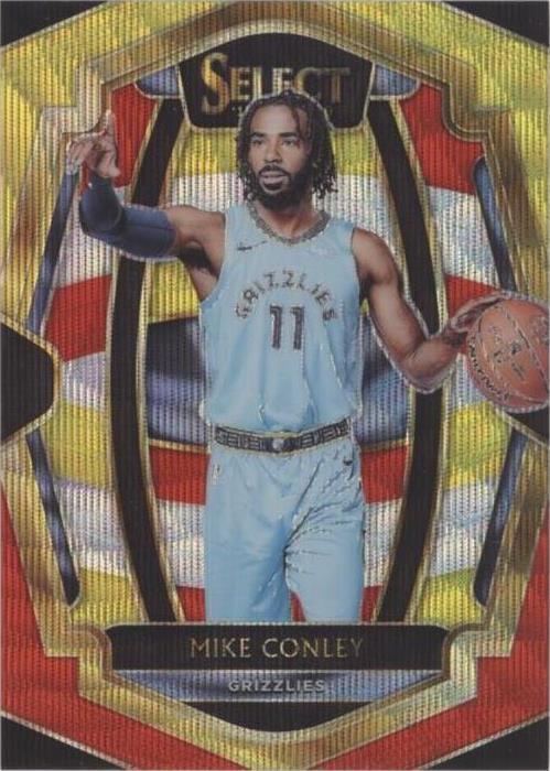 2018-19 Panini Select - Premier Level Mike Conley #147 Tri-Color Prizm ...