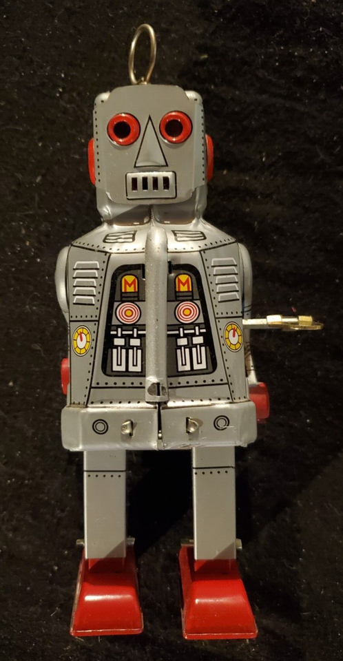 SPACE ROBOT / 7" Metal Wind-Up Toy Silver / 2009 Schylling Collector ...