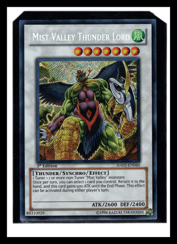 Yugioh Mist Valley Thunder Lord HA02-EN060 1st Edition Secret Rare - NM/M | eBay