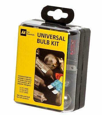 AA Universal 10 Piece Car Vehicle Emergency Bulb Spares H1 H4 H7 Fuses ...