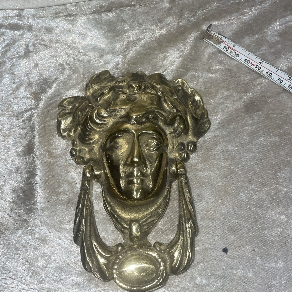 Sold Brass Heavy Greek God Door Knocker6x5inch | eBay UK