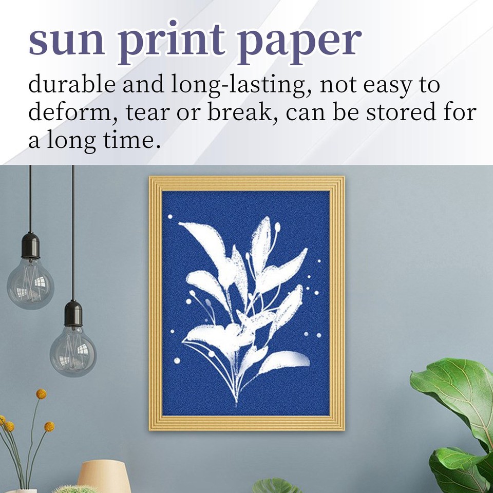 2X(30 Sheets Cyanotype , Sun Art Kit, Solar Drawing Nature Printing ...