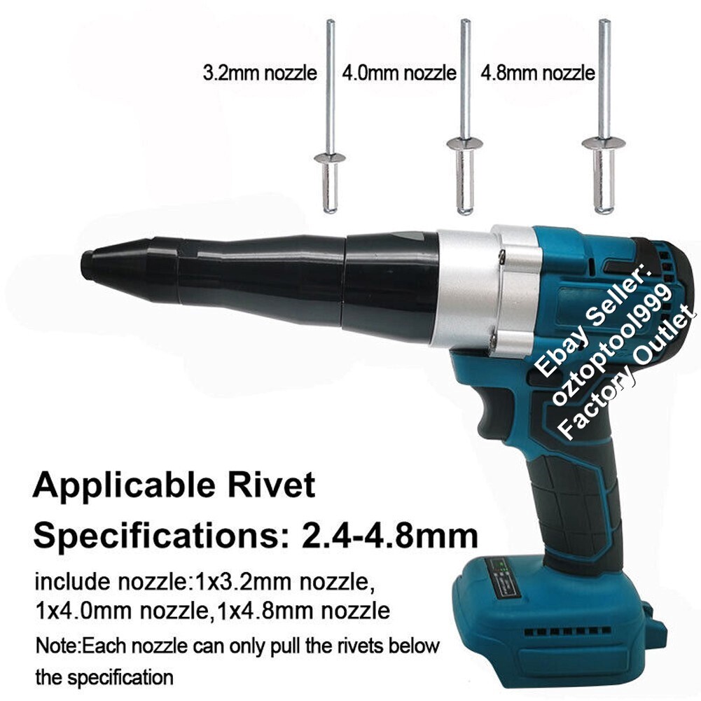 Upgraded Brushess Cordless Rivet Gun Automatic Pop Gun For Makita 18V ...