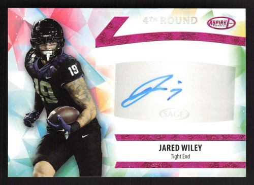 Jared Wiley 2024 SAGE Aspire Auto Pink Foil Autograph |0626 | eBay