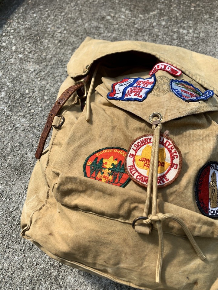 Vintage Boy Scouts Backpack (With Patches) | eBay