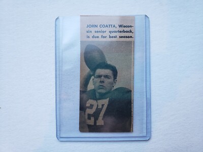John Coatta Wisconsin University 1953 S&S Football Pictorial CO Panel ...