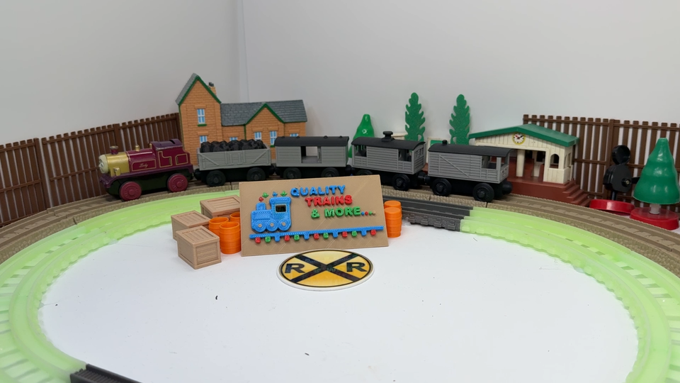 Wooden Railway Gray Breakvan Caboose Cargo Train Custom Made for Thomas ...
