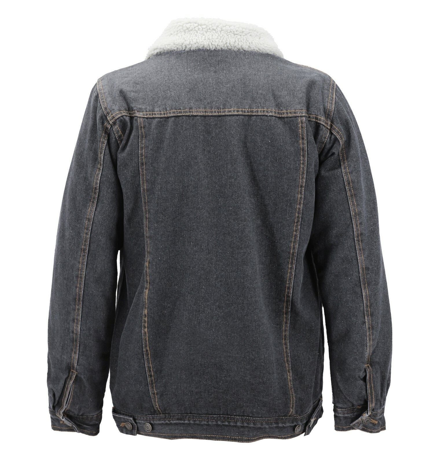 Men’s Classic Button Up Sherpa Fleece Lined Cotton Denim Trucker Jean ...