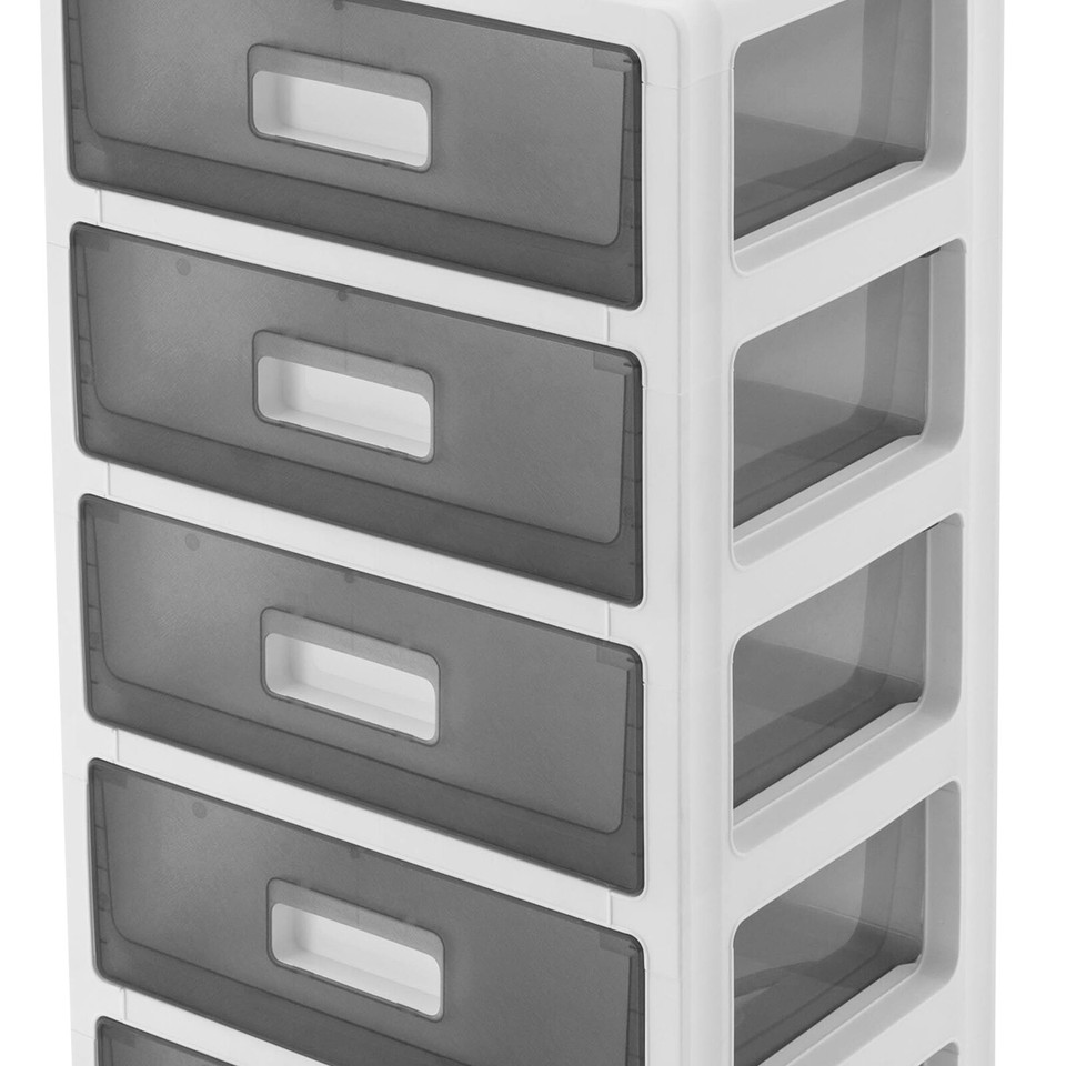 6 Tiers Plastic Detachable Desktop Storage Box Office Sorting Cabinet ...