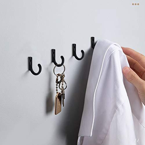 58 Pieces Black Small Key Hooks, Steel Wall Mounted Coat Hook, Single ...