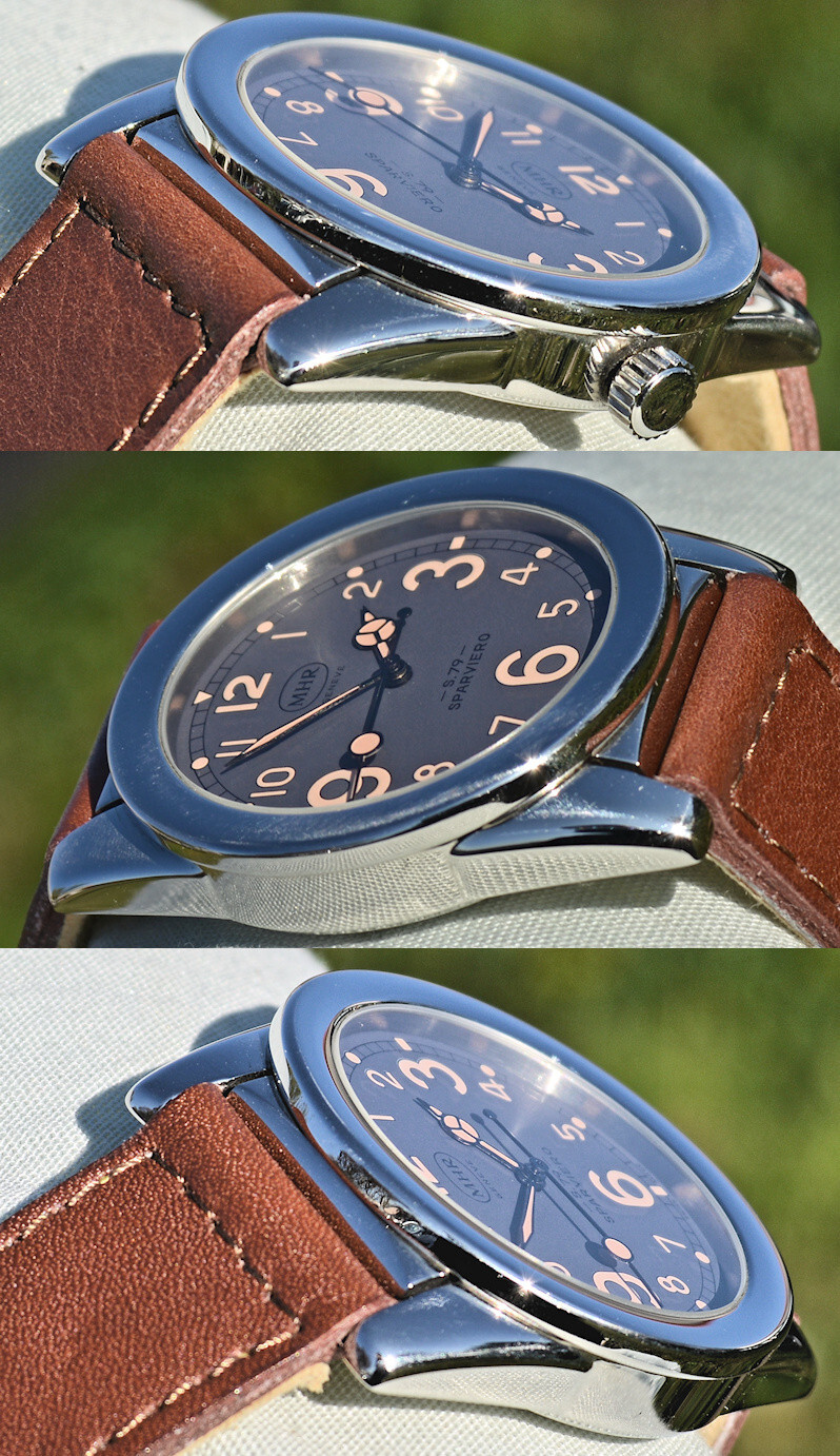 Orologio Mhr Mahara Geneve S.79 Sparviero in Acciao Anni '80 NOS Nuovo ...