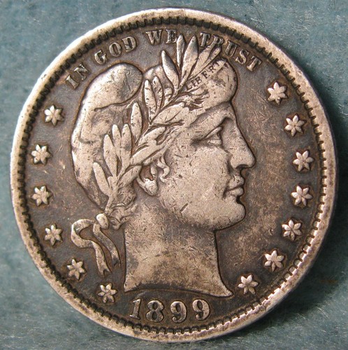 1899 Barber Silver Quarter High Grade Old US Coin | eBay