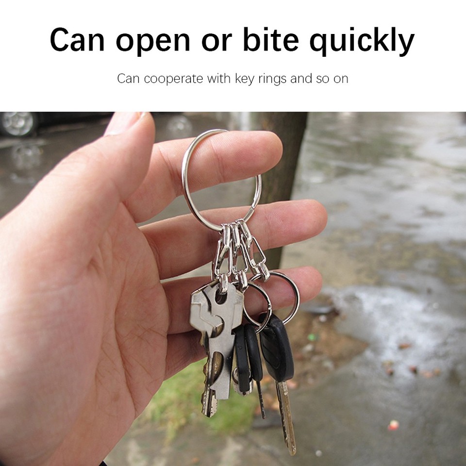 Mini Spring Clip Hook 15kg Bearing Keychain Key Rings Quick Link ...