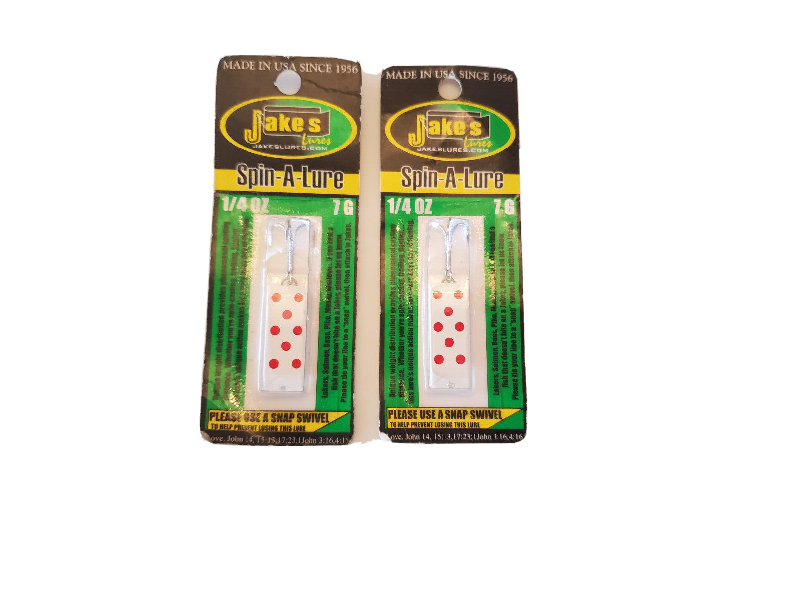 Jakes Lures -Spin A lure -1/14 oz Salmon, Steelhead, Trout - 2 Baits ...
