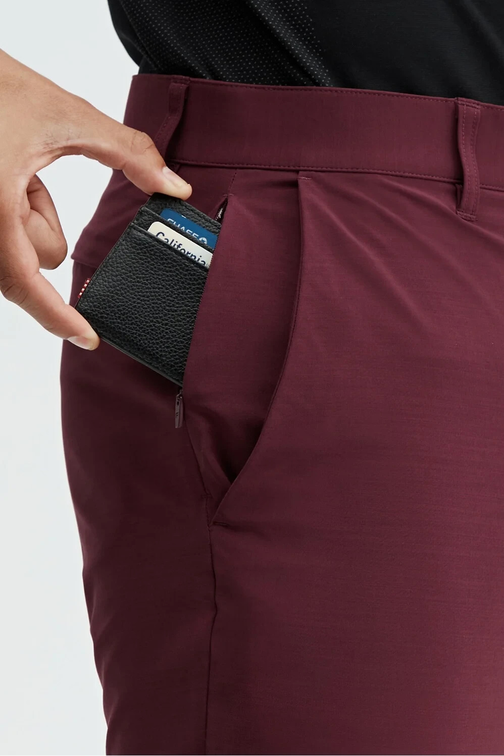 Fabletics Men's Pants The Only Pant Med Stretchy Water-Resistant Merlot ...