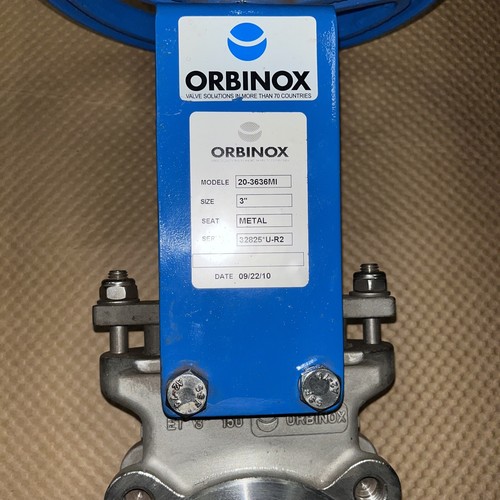 Orbinox 3” Stainless Steel Manual Knife Gate Valve Lot of 3pcs | eBay