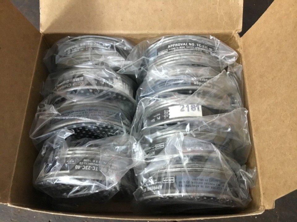 MSA GMA Chemical Cartridges Part No. 464031 type fill NIOSH MSHA Box 10 ...