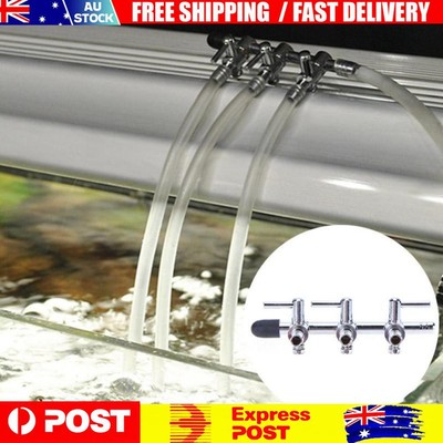 Air Flow Line Stainless Steel Control Valve Aquarium Pump Splitter(3 ...
