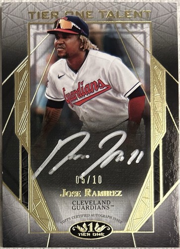 2022 Topps Tier One Jose Ramirez Tier One Talent Auto Silver Ink /10 | eBay