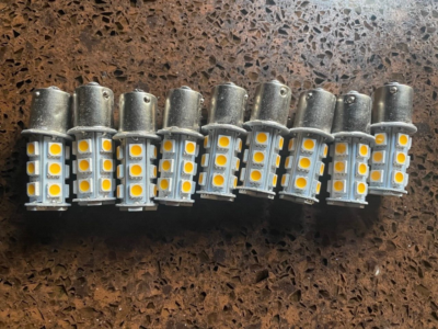 XCSOURCE 9 PCS Warm White 1156 BA15S / 1141/1073 / 1095 Base 18 SMD ...