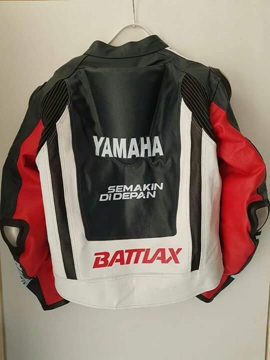 Custom Made Yamaha Leather Jacket Motorbike Racing Biker Padded Jacket ...