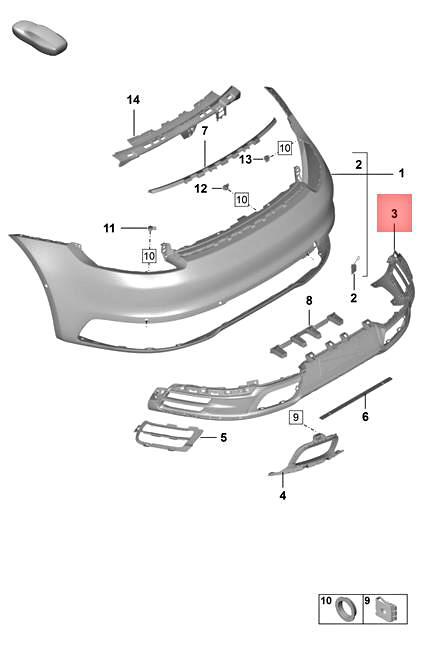 OEM Porsche Rear Lower Bumper Cover 2020-2023 911 Carrera 992-807-983 ...