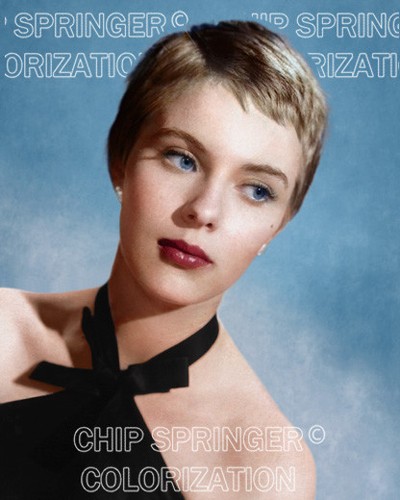 JEAN SEBERG Bare Shoulders Dress | Sexy 8x10 Color Photo by CHIP ...