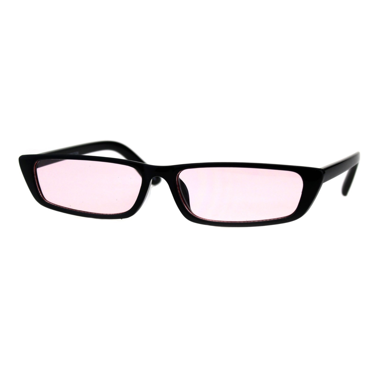 Skinny Rectangular Sunglasses Unisex Trendy Fashion Black Frame Color ...