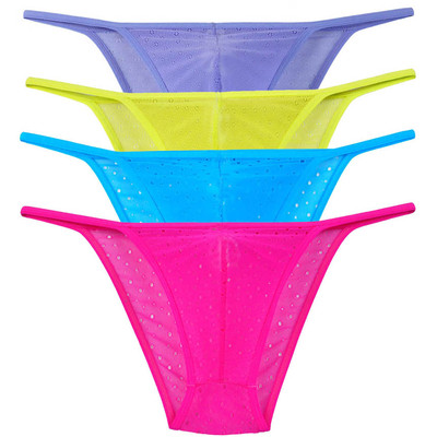 Sexy Men Sheer Lace Bikini Briefs Underwear Tangas Basics Shorts String ...