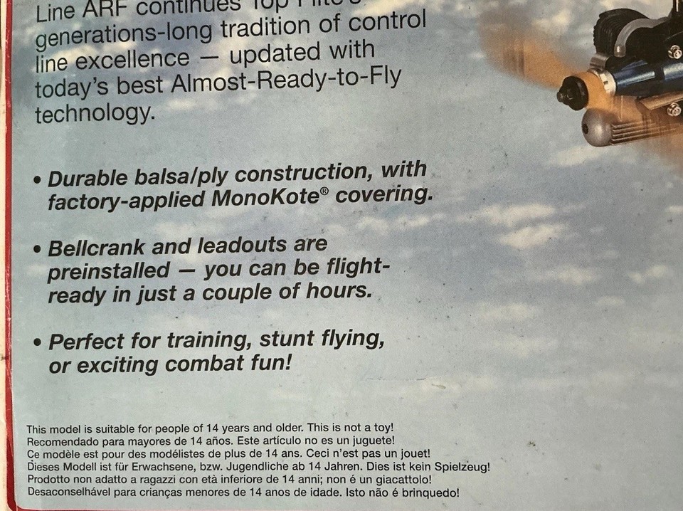 Flite Streak Control Line ARF Kit Sport/Stunt By Top Flite | eBay