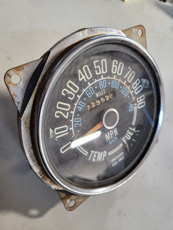 Jeep 76-86 CJ OEM Speedometer Cluster 72K Mi CJ5 CJ7 CJ8 Fuel Temp ...