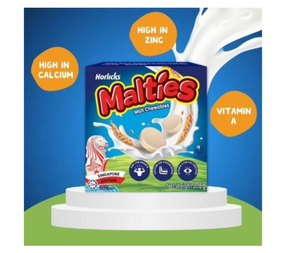 3 Box Candy Horlicks Malted Chewable Tablet Malties Childhood Singapore ...