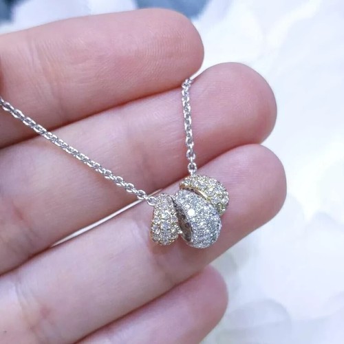 1.50Ct Round Real Moissanite Tester Pass Pendant 18" Chain 14k White ...
