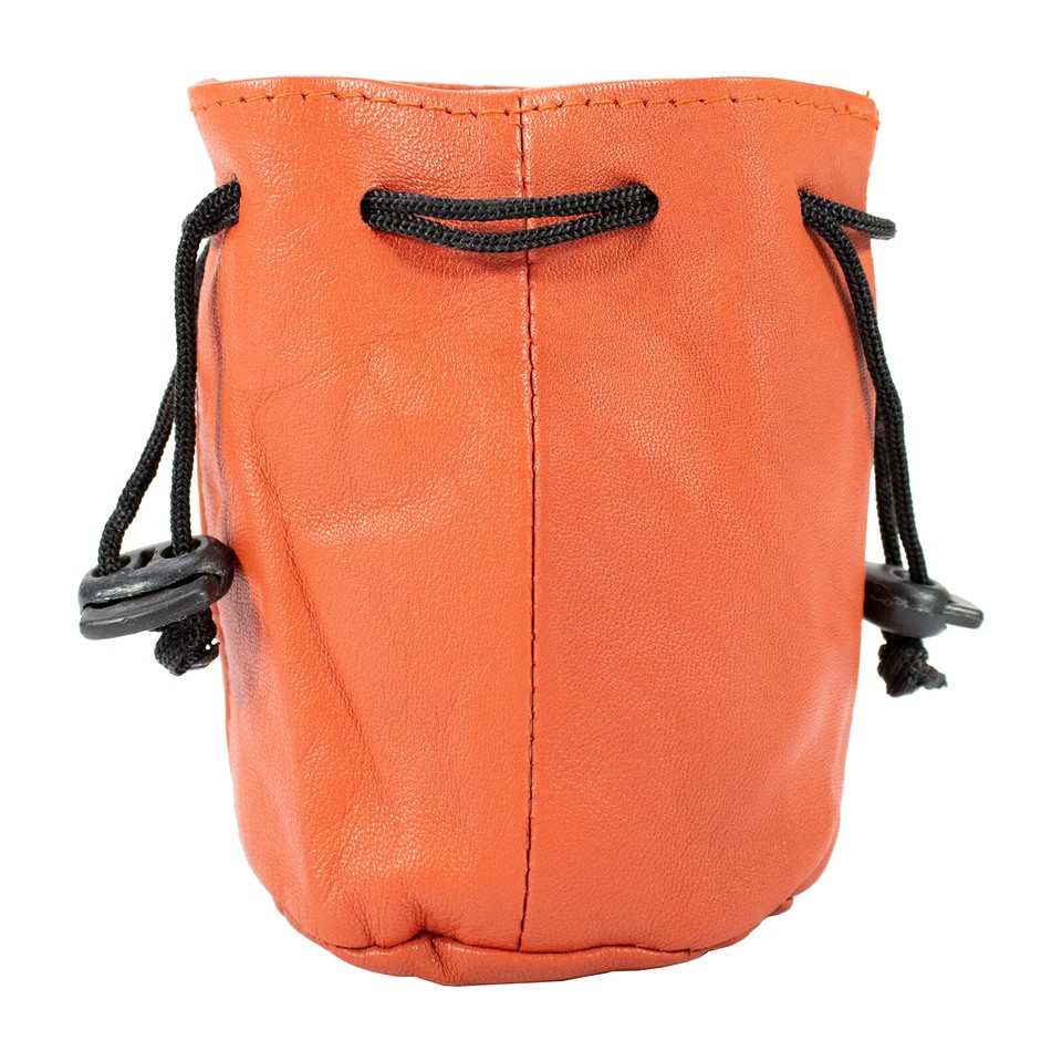 Soft Leather Round Drawstring Pouch Coin Soft Women Wrist Multiple ...