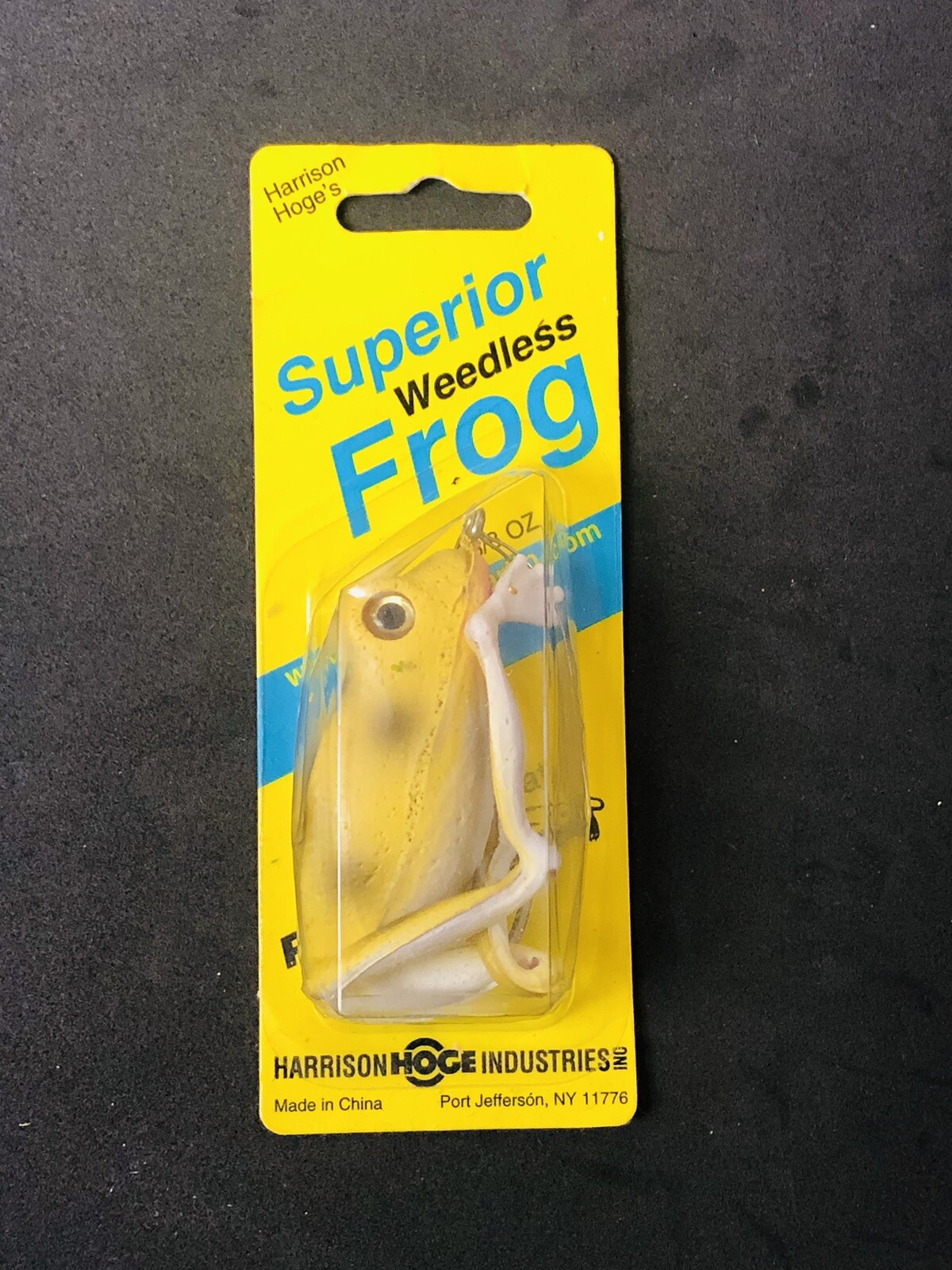 Harrison Hoge’s Yellow & White Superior Frog Fishing Lure Bass Vintage ...