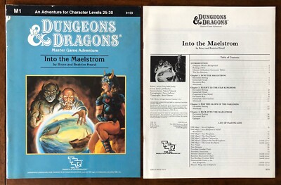 INTO THE MAELSTROM 1985 Dungeons & Dragons Module M1 AD&D RPG D&D 9159 ...