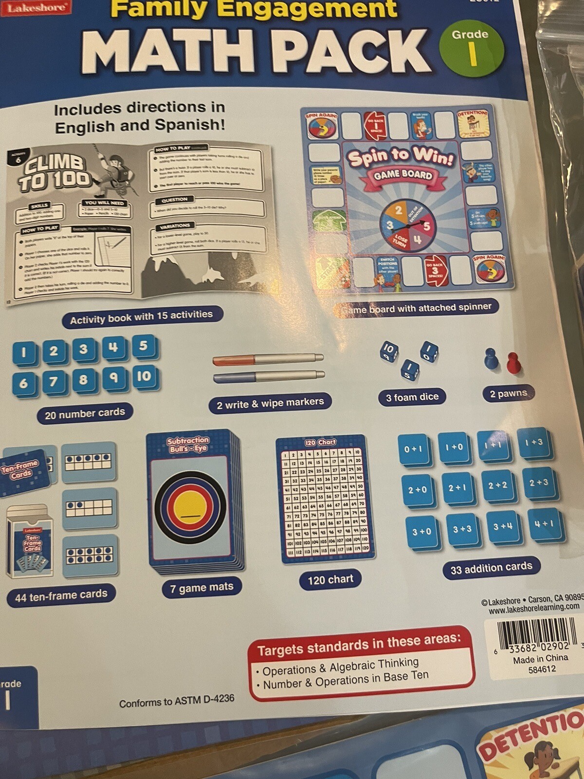 Lakeshore Math Spin To WIN Grade 1 Math Practice Fun | eBay