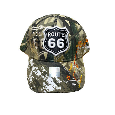 Vinatage Camouflage Route 66 Hat Cap With Adjustable Fitting | eBay