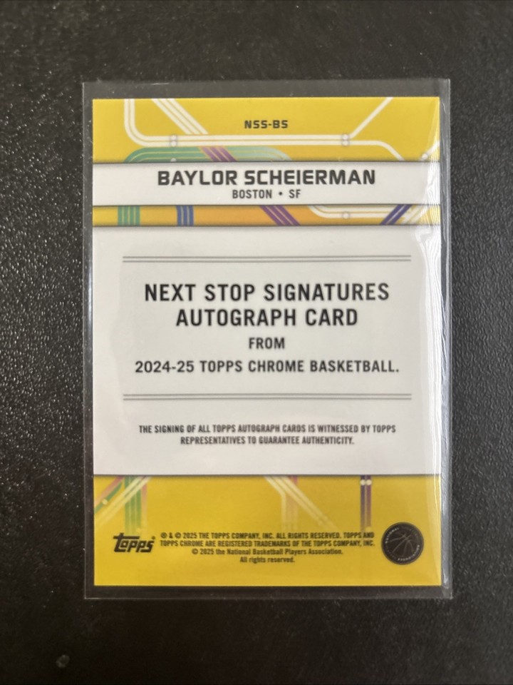 2024-25 Topps Chrome Baylor Scheierman Next Stop Auto RC Rookie 🔥 | eBay