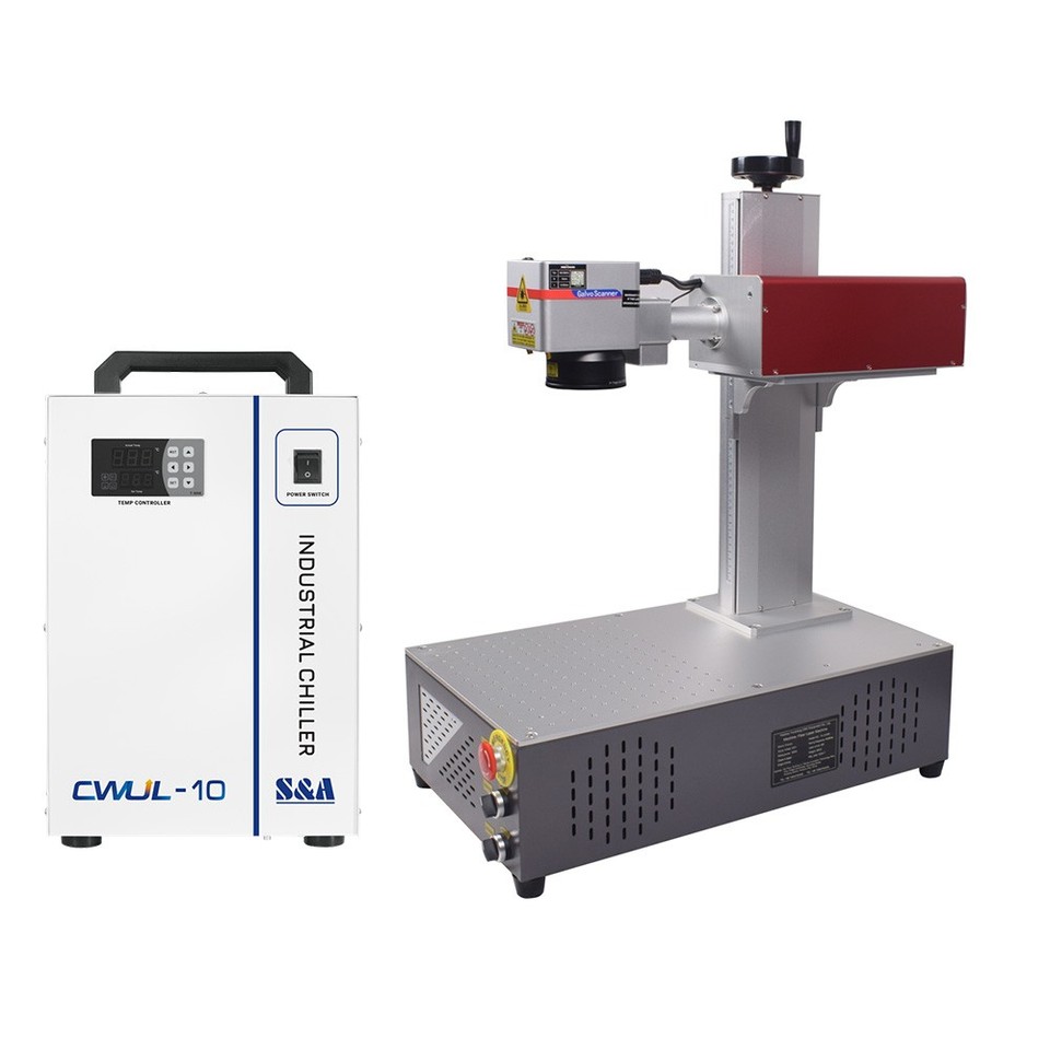 AU 10W UV Laser Marking Machine Engraver Marker & Chiller For Glass ...