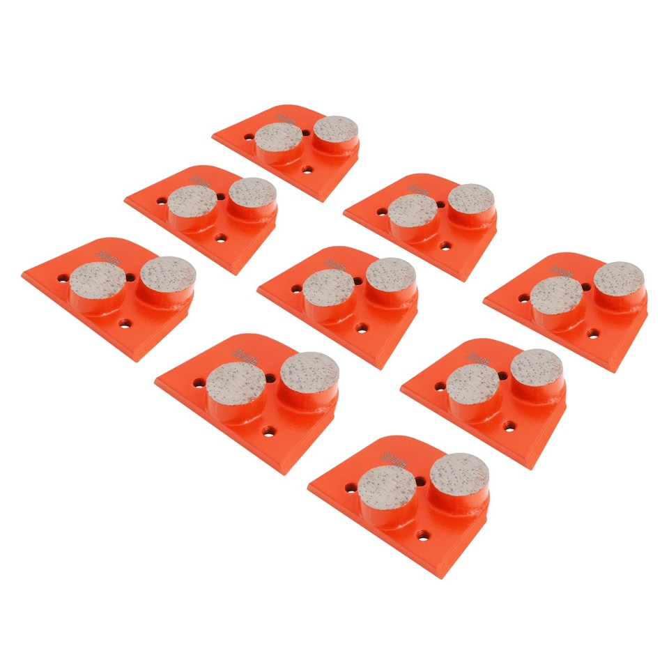 9PC For Grinder Grit 30/40# Trapezoid Diamond Concrete Grinding Disc ...