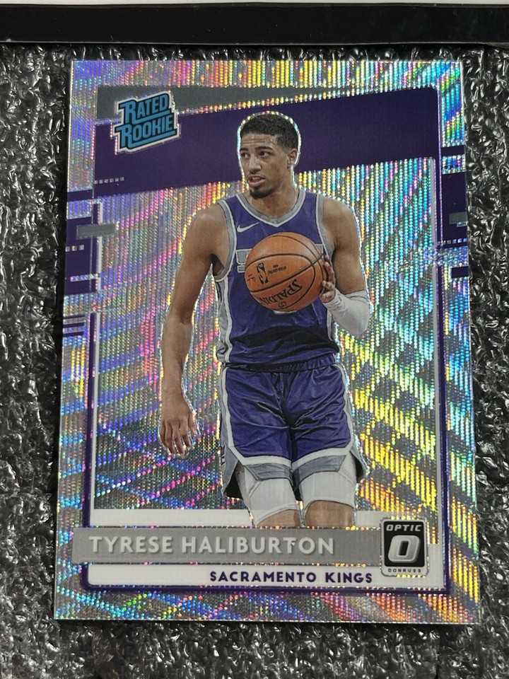 2020-21 Donruss Optic Tyrese Haliburton Silver Wave Prizm Rated Rookie ...