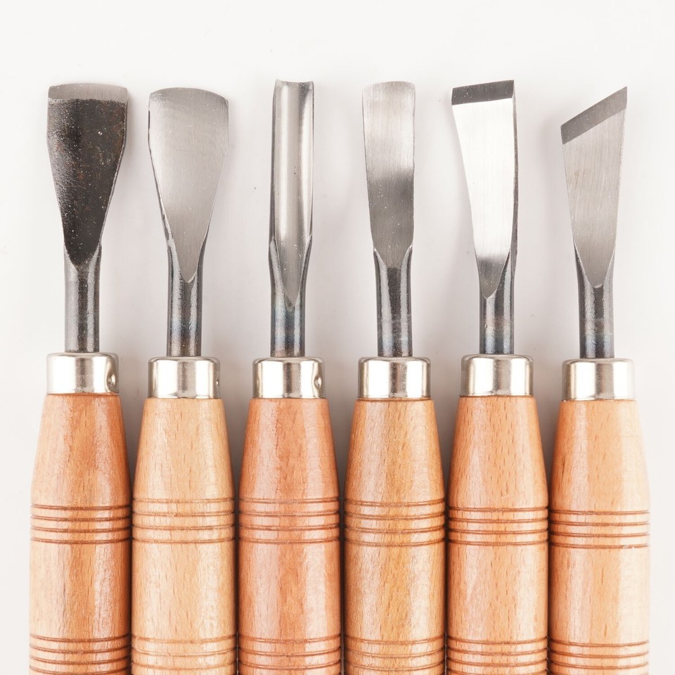 6pcs Professional Woodworking Detail Chisel Wood Carving Hand Chisel ...